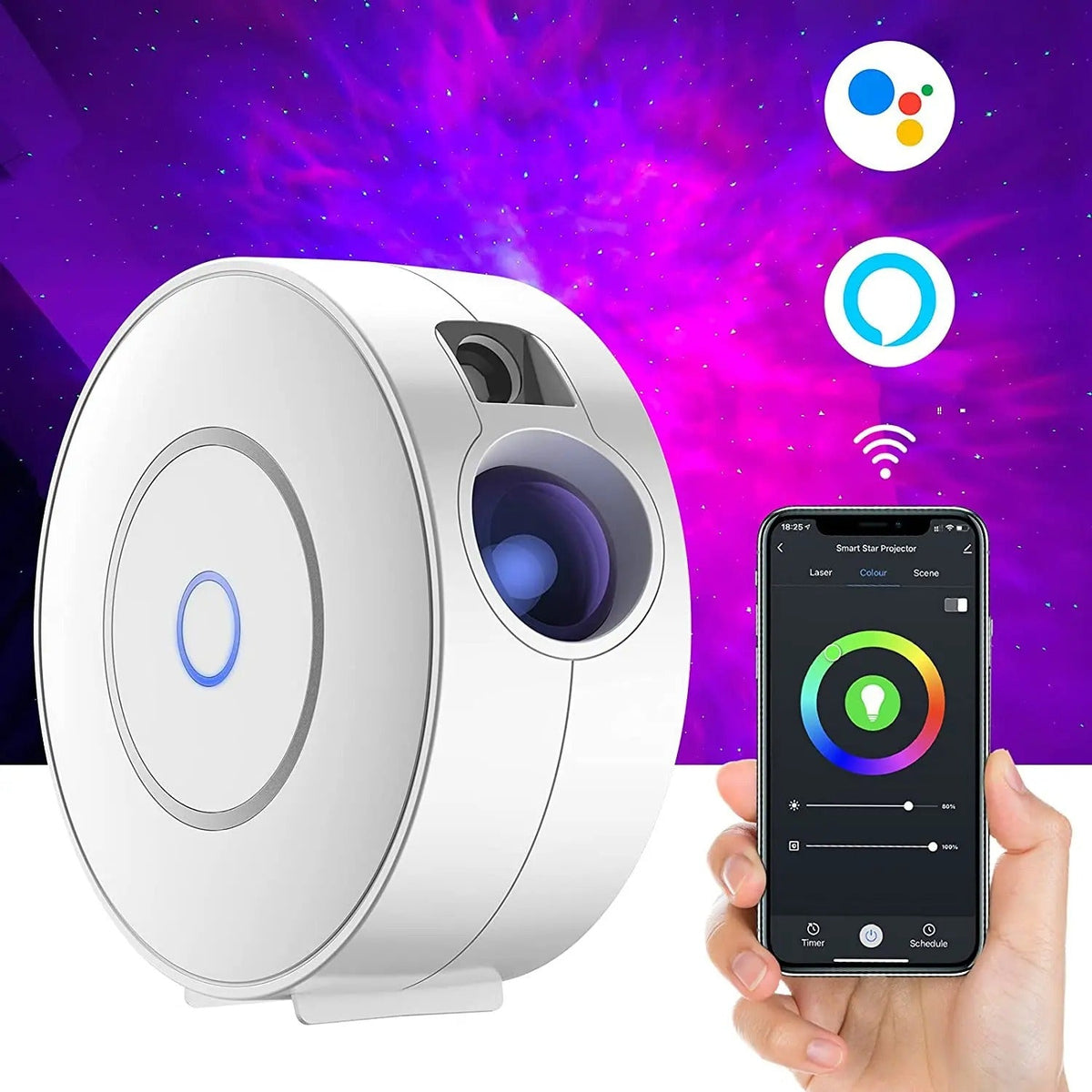 Star Space Projector Lamp WiFi-Controlled App – DormVibes