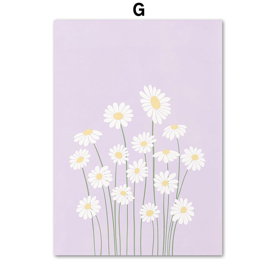 Fresh Boho Colorful Flower Market Daisy Shape Wall Art Set – DormVibes