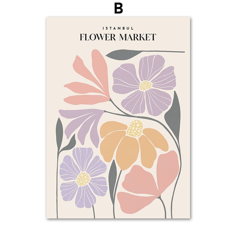 Fresh Boho Colorful Flower Market Daisy Shape Wall Art Set – DormVibes