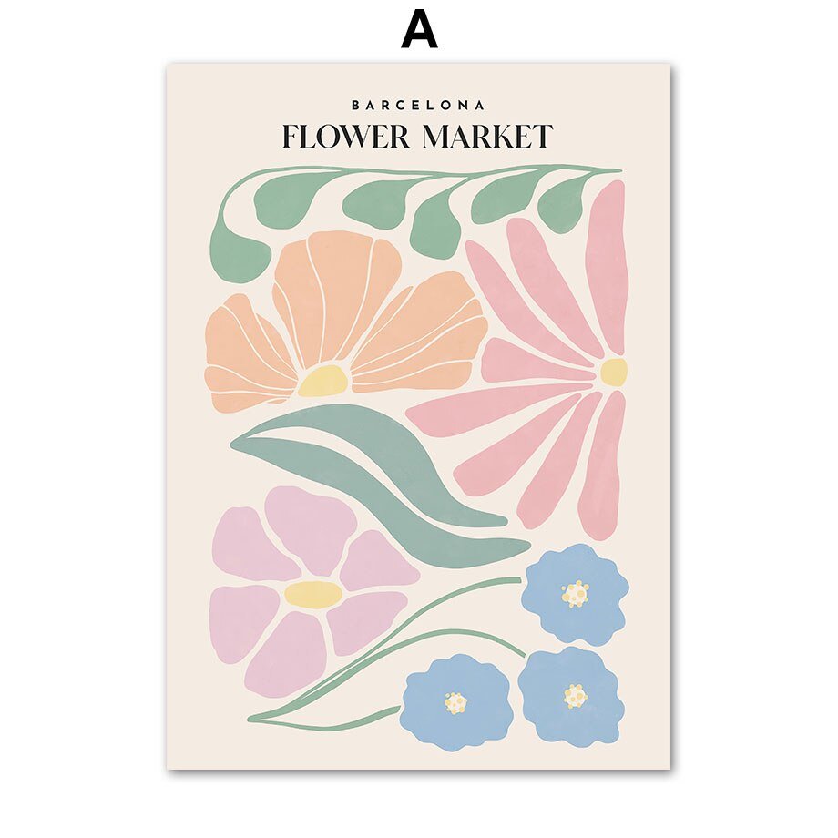 Fresh Boho Colorful Flower Market Daisy Shape Wall Art Set – DormVibes