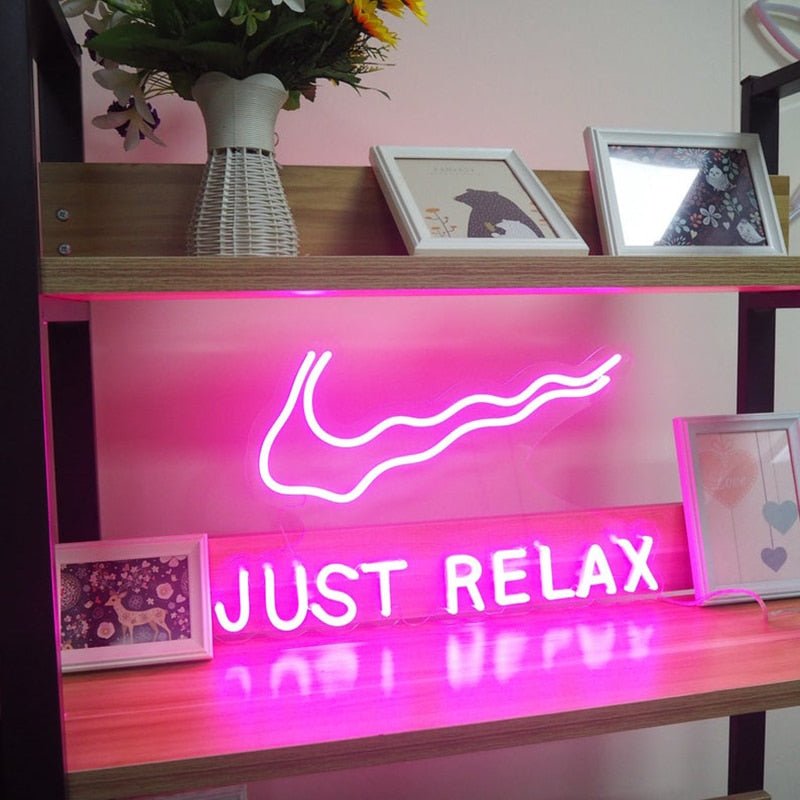 "Just Relax" LED Neon Sign – DormVibes