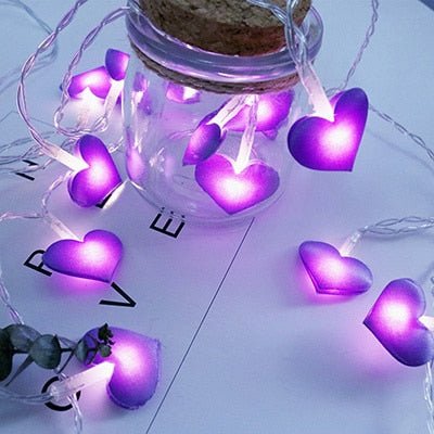 LED Heart Shape String Lights – DormVibes