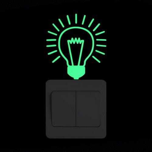 Luminous Cartoon Switch Sticker Collection – Glow-in-the-Dark Cat, Fai ...