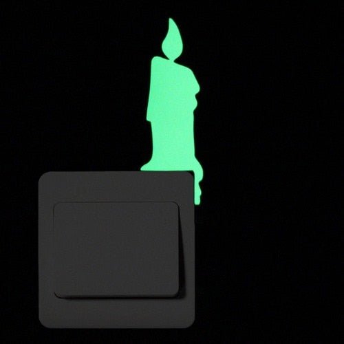 Luminous Cartoon Switch Sticker Collection – Glow-in-the-Dark Cat, Fai ...