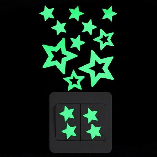 Luminous Cartoon Switch Sticker Collection – Glow-in-the-Dark Cat, Fai ...