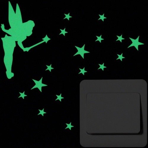 Luminous Cartoon Switch Sticker Collection – Glow-in-the-Dark Cat, Fai ...
