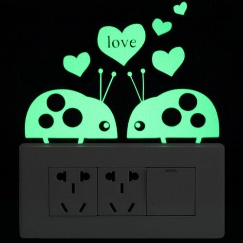 Luminous Cartoon Switch Sticker Collection – Glow-in-the-Dark Cat, Fai ...