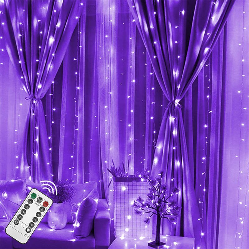 Purple String Lights - DormVibes